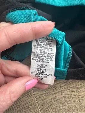 Guess | Dresses | Guess Black And Teal Paneled Dress Small | Poshmark